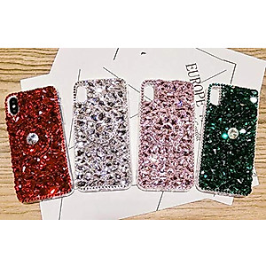 Case for Xiaomi Redmi Note 10,Redmi Note 10S Case,Diamond Kickstand Case for Redmi Note 10 4G Case,3D Handmade Bling Diamond Glitter Phone Case for Xiaomi Redmi Note 10 4G(Pink)