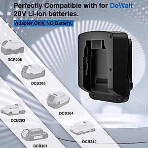 TAIRDA Battery Adapter for DeWalt 20V Max Battery to for Hyper Tough 20V Max Lithium-Ion Cordless Power Tools (Adapter Only)