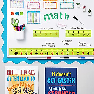 Bright Creations 37 Piece Magnetic Number Line for Classroom Whiteboard, Teacher School Supplies (10 x 2.75 in)