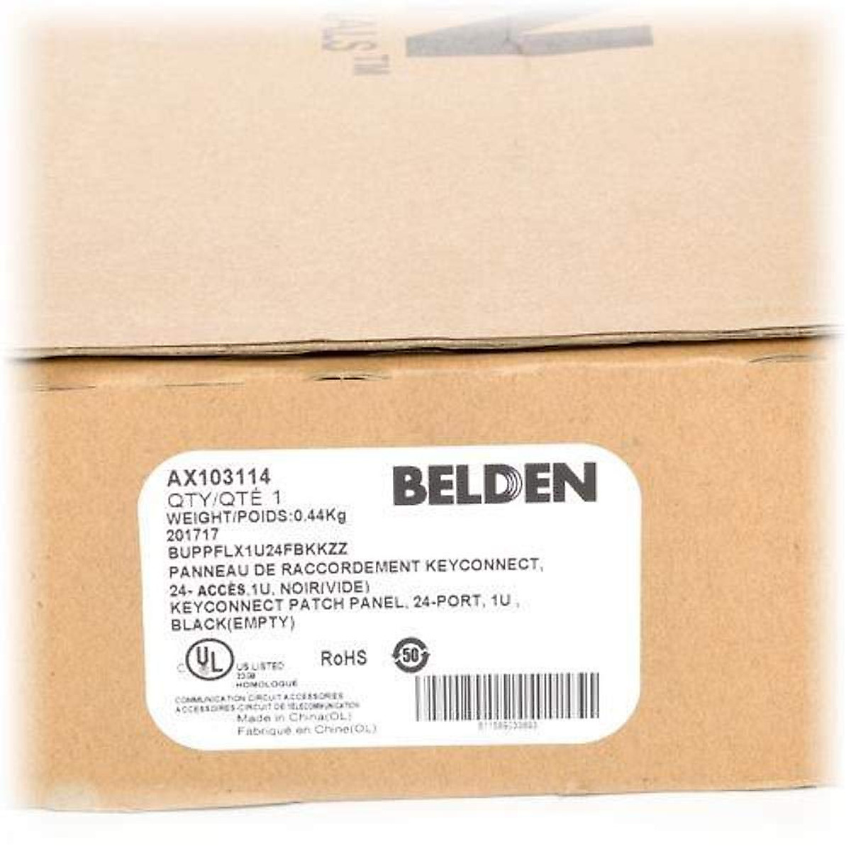 Belden AX103114 KeyConnect Empty Patch Panel, 24-Port
