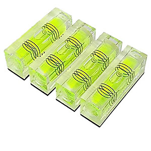 YMGBHNKJLS 4Pcs Magnetic High Precision Small Level Bubble 52x15x20mm Three Line Horizontal Level Mini Square Bubble Spirit Levels for Picture Hanging