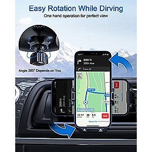 vanva 【 Military-Grade Universal Air Vent Car Mount, 【 Big Phones & Thick Case Friendly 】 Cell Phone Holder for Car Hands Free Clamp Cradle Vehicle Compatible with All Apple iPhone