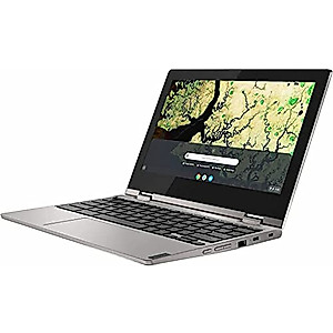 Lenovo ChromeBook C340 11.6" HD (1366 x 768) 2-in-1 360° flip-and-fold Design Touchscreen Laptop, Intel Celeron N4000, 4GB RAM, 32GB eMMC, Webcam, Bluetooth, Chrome OS, EAT 64GB SD Card, Platinum Gray