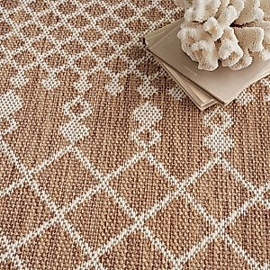 Nourison Positano Indoor/Outdoor Jute 8' x 10' Area Rug, Easy- Cleaning, Non Shedding, Bed Room, Living Room, Dining Room, Backyard, Deck, Patio (8x10)