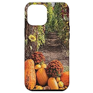 iPhone 14 Pro Max Autumn Leaves Flowers Fall Pumpkin Colorful Garden Botanical Case