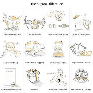 ANGARA 14K White Gold Natural Blue Sapphire Engagement Ring for Women with Trio Diamond Accents for Women (0.75 ct AA Blue Sapphire) - September Birthstone Jewelry Gift for Her | Wedding Anniversary