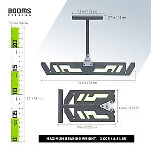 Booms Fishing TU1 Culling Beam, Tournament Fish Scale, Lightweight Foldable Style, Easy to Use and Carry, Comes with a 24" Adhesive Fish Ruler