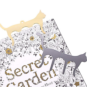 CALIDAKA Metal Music Book Clips Sheet Music Page Holder Clips for Sheet Music Stands, Cute Cat Shaped Metal Music Bookmark for Piano, Book, Keyboard Reading, Gold Color