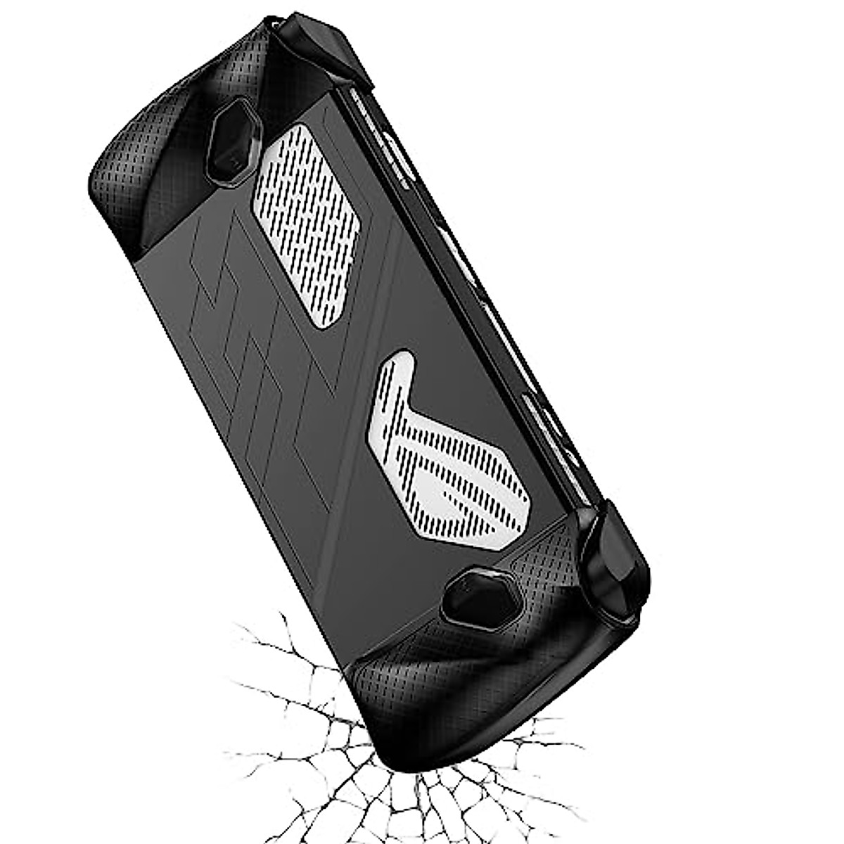 Hounyoln Silicone Case for ROG Ally, Full Protection Cover Anti-Slip Texture Shock-Absorption Anti-Scratch Cover fits Rog Ally (Black (Silicone Case))