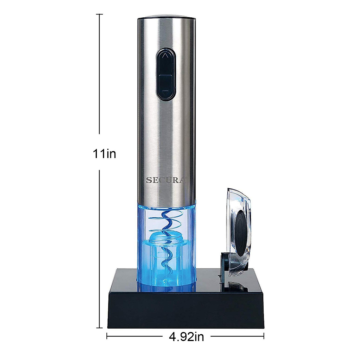 Secura 12-Piece Wine Accessories Set Electric Wine Opener, Wine Foil Cutter, Wine Aerator, Wine Saver Vacuum Pump and 2 Wine Stoppers