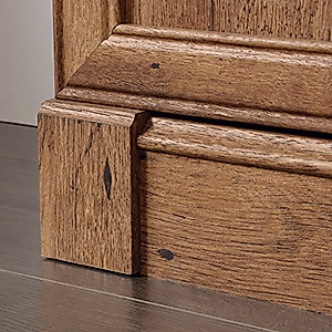 Sauder Palladia Library with Doors, Vintage Oak finish