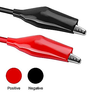 DKARDU 10 PCS DC Alligator Clip, 5.5mm x 2.1mm 12V DC Female to Dual Alligator Clip Power Cable for CCTV Security Camera Lighting Adapter 30cm