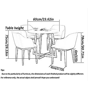 Conference Reception Room Coffee Table with Chair, Table and Chair Combination Restaurant Bar Farmhouse Balcony Tea Shop Reception Leather Lounge Study Cake Shop Round Table (Yellow 60cm) ( Color : Ye