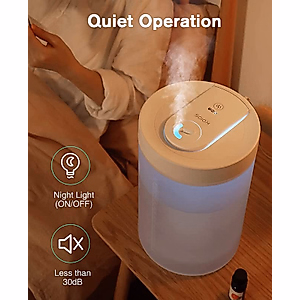 KOIOS Patented Cool Mist Humidifiers (2023 Upgraded), 4L Top Fill Ultrasonic Air Humidifier, Essential Oil Diffuser for Bedroom Large Room Home, 31H Runtime, Whisper Quiet Perfect for Babies, Plants