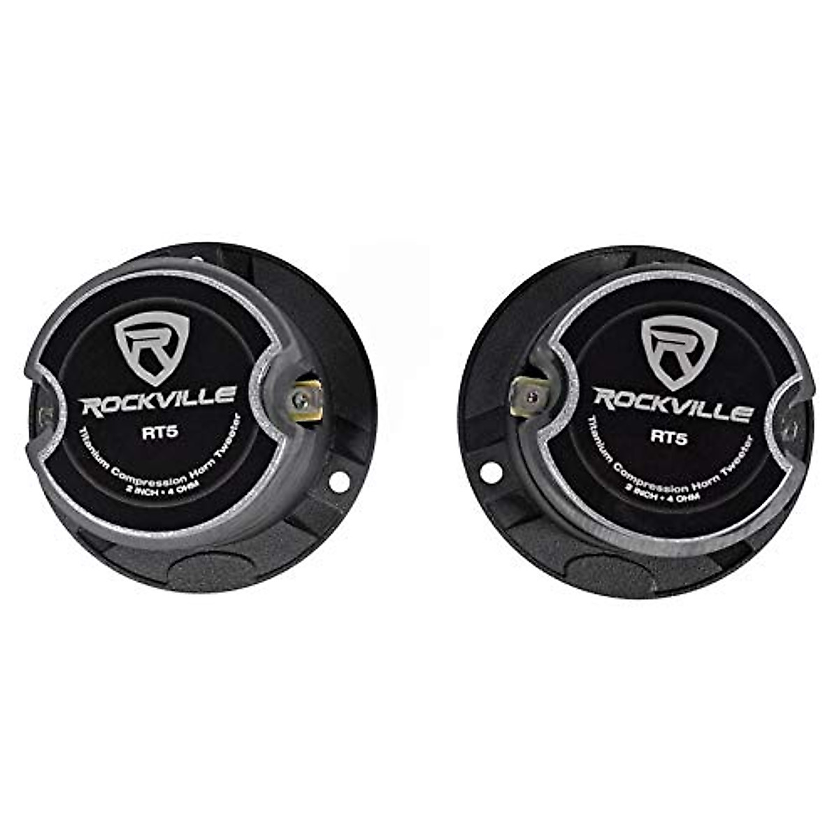 Rockville Pair X6.5C Competition 6.5" 1000W Component Speakers/Titanium Tweeters, black,silver