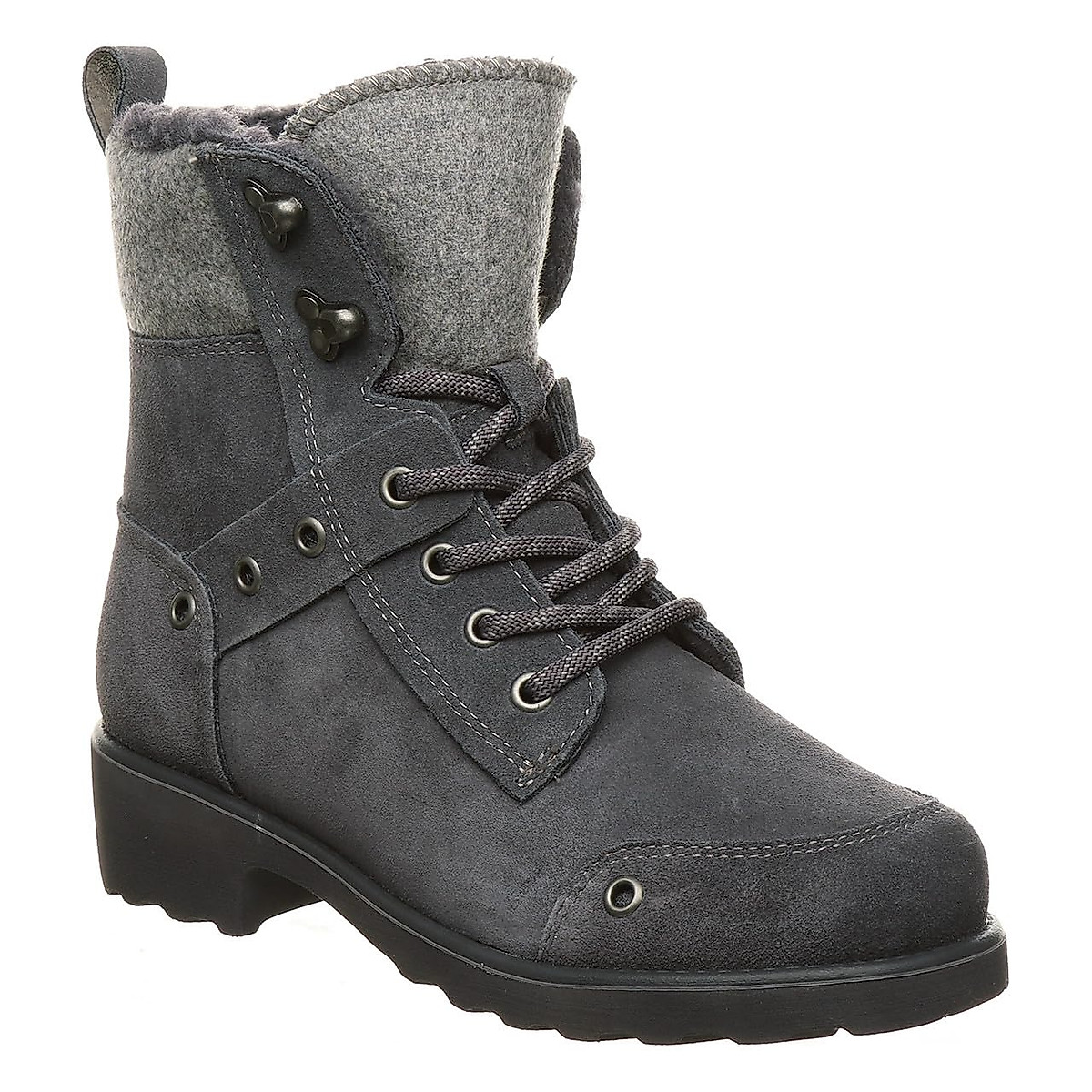 Bearpaw Alicia Women's Lace Up 9 Inch Leather Boots - 2510w Charcoal - 10 Medium