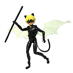 BANDAI Miraculous: Tales of Ladybug and Cat Noir Small Cat Noir Doll | 12cm Miraculous Cat Noir Doll with Accessories | Adrien Superhero Cat Noir Toy | Miraculous Toys Miraculous Dolls Range
