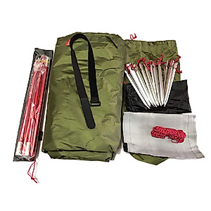 Vilemoon Tipi Hot Tent with Fire Retardant Stove Jack for Flue Pipes, 3~4 Person, Lightweight, Teepee Tents for Family Team Outdoor Backpacking Camping Hiking (Brown)