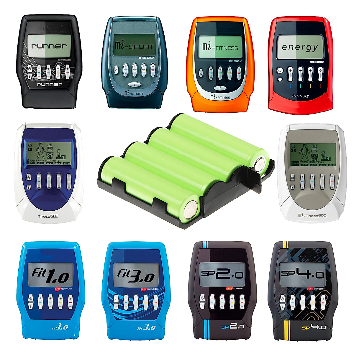 Replacement Battery for Compex Mi, Mi-Sport, Enegry,MI-Fitness,Runner, Theta 500,Physio 5,FIT,SP 2.0,fits Part No Compex 941210 4H-AA1500, 4.8V Ni-MH 2000mAh/9.6Wh