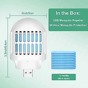 Simashts Mosquito Repellent, Mosquito Repeller Indoor Outdoor USB Powered for Home, Office