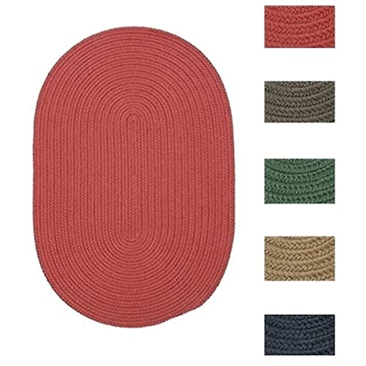 Colonial Mills Low-profile Indoor/Outdoor Reversible Braided Doormat Fern Green 3'4" x 5' Oval