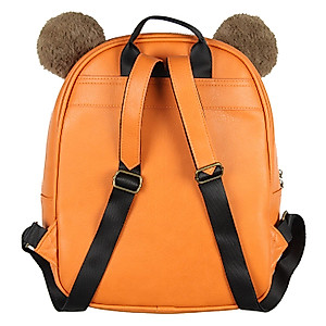 Bioworld Star Wars Backpack Ewok 3D Ears Faux Leather Mini Backpack Pin Display Miniature Backpack