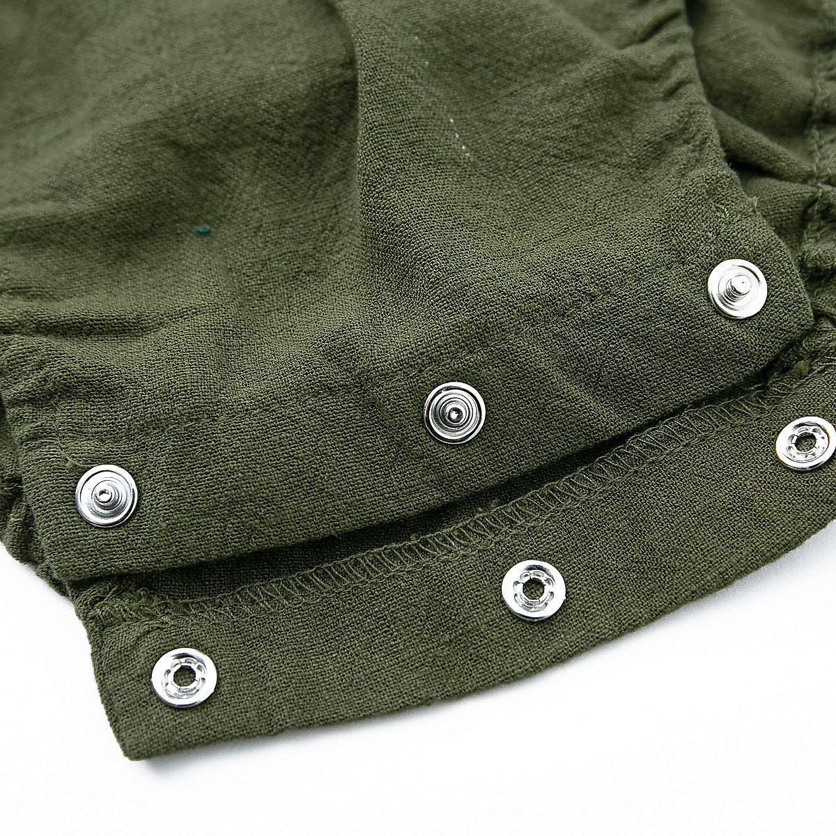 Simplee kids Baby Rompers Unisex Cotton Linen Handmade Romper Jumpsuit Solid Color Long Sleeve Jumpsuit