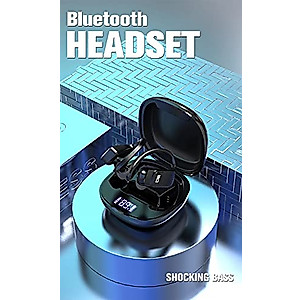 LeCuy Wireless Earbuds Designed for Sports Such as Running, Workouts, Gaming. Bluetooth Headphones Deep Bass True Wireless Stereo HiFi Sounds. Waterproof IPX5 and Friendly LED Display Charging case