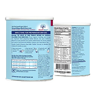 Goat Milk Toddler Formula – Growth Spurt Powdered Goat's Milk Toddler Formula – Lactoferrin, 2'-FL HMO, Prebiotics, Probiotics, Iron, DHA & ARA, Methylfolate, Immune Support, Non GMO Infant Baby Transition Weaning