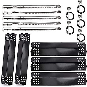 Metal Club Grill Parts Kit for Nexgrill 720-0882A 720-0896 720-0925 Grills, 5-Pack Grill Burner Tubes & Grill Igniters and 5-Pack Flame Tamers Heat Plates Heat Shields Replacement