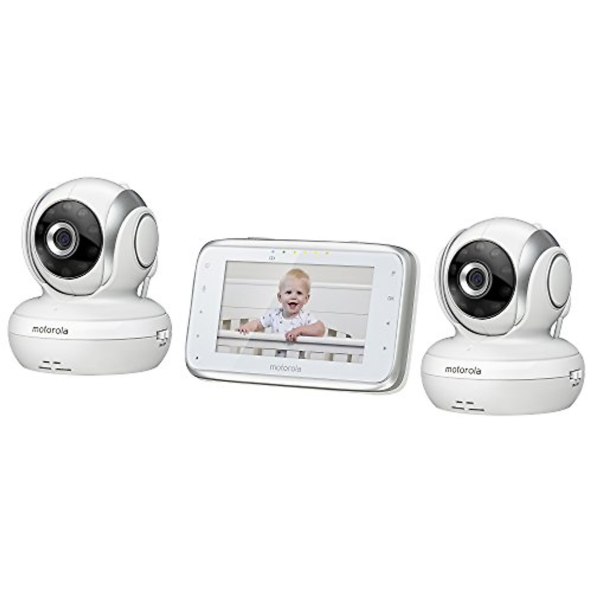 Motorola MBP38S-2 Digital Video Baby Monitor with 4.3-Inch Color LCD Screen and 2 Cameras with Remote Pan, Tilt and Zoom
