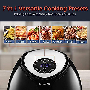 Ultrean Digital Food Scale and Ultrean 6 Quart Air Fryer (Black)