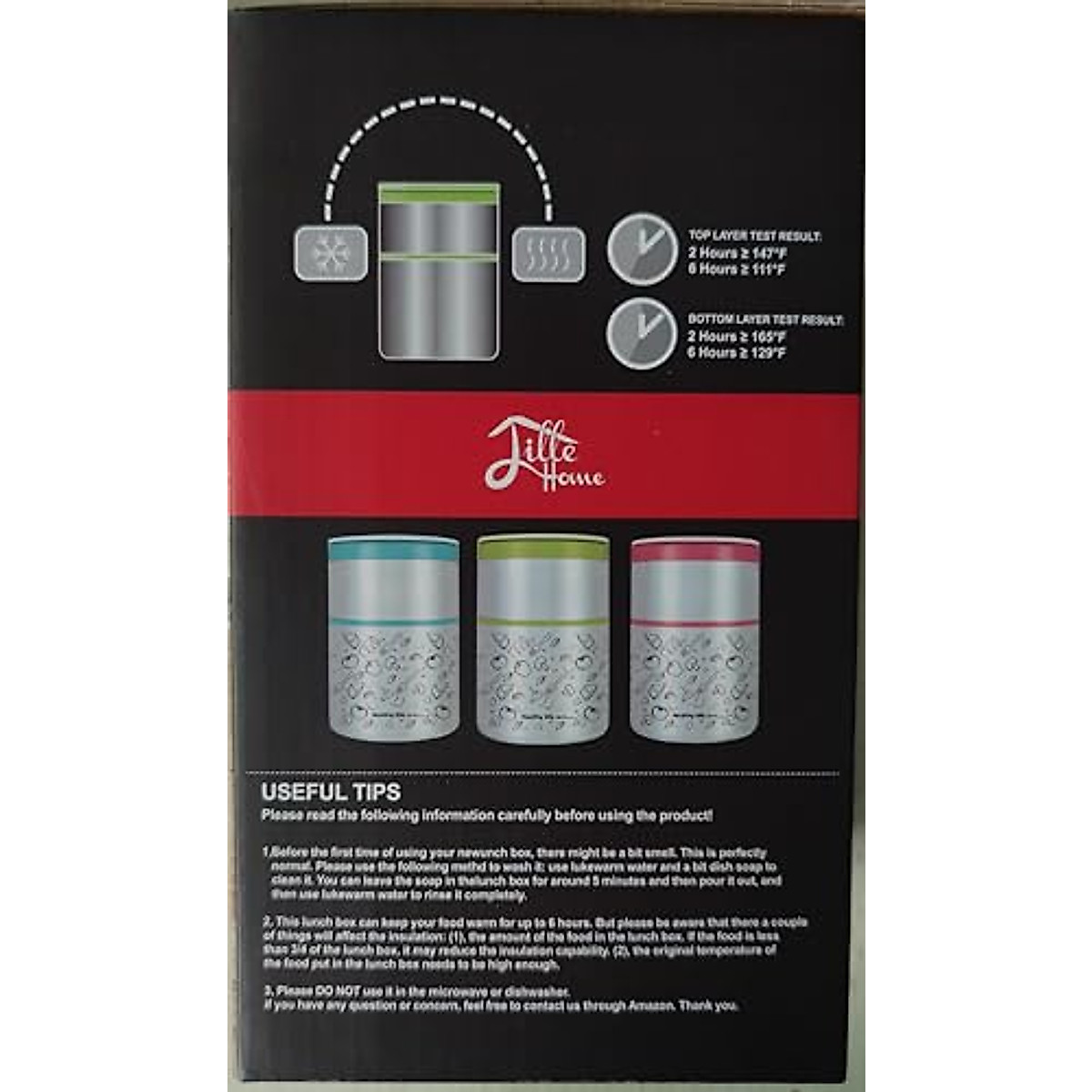 Lille Home Vacuum Insulated Stackable Stainless Steel Thermal Lunch/Snack box, 2-Tier Bento/Food Container with Lunch bag, Smart Diet, Weight Control, 32 Ounces