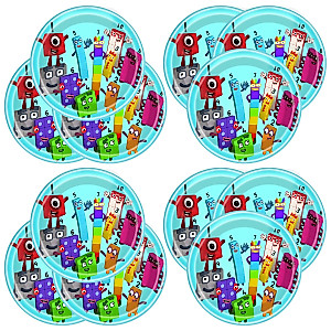 30pcs Number blocks Plates Party Supplies For Number blocks Theme Party Decoration
