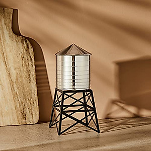 Alessi Water Tower Kitchen Container in Stainless Steel, Mirror Polished 10.75"