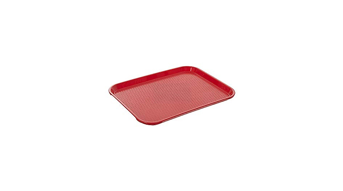 Durable Red Fast Food Tray for Cafeterias & Restaurants