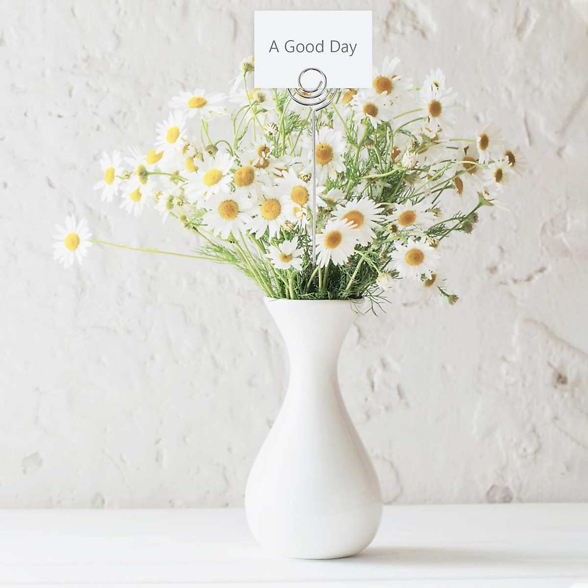 Kisangel Wedding Picture Frame 30Pcs Metal Wire Floral Place Holder Swirl Round Photo Memo Holder Pick Picture Note Clamp for Wedding Party Birthday Office DIY Favor Cable Clip