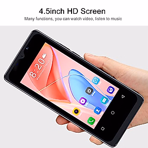 Smartphone, 4.5inch HD Screen Dual SIM Card 512MB RAM 4GB ROM 3G Unlocked Cell Phone for Android 6.0, 2MP Front Camera 2MP Rear Camera, 2200mah Detachable Battery(US Plug)