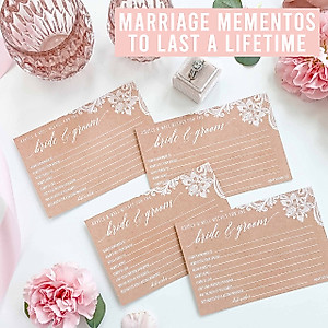 50 Wedding Advice Cards For Bride and Groom Rustic Bridal Shower Games For Guests, Wedding Card Boxes For Reception, Wedding Guest Book Alternative, Wedding Games For Guests, Advice For The Bride Card