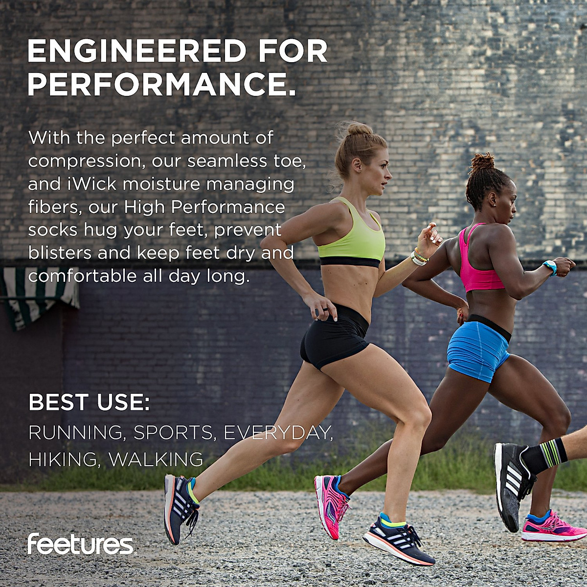 Feetures High Performance Cushion Ankle Sock - No Show Socks for Women & Men with Heel Tab - Black, M (1 Pair)