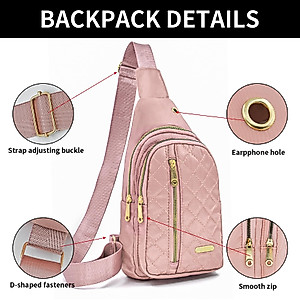 Aisijimo Small Sling Bag For Women Men Casual Crossbody Sling Backpack (Pink)