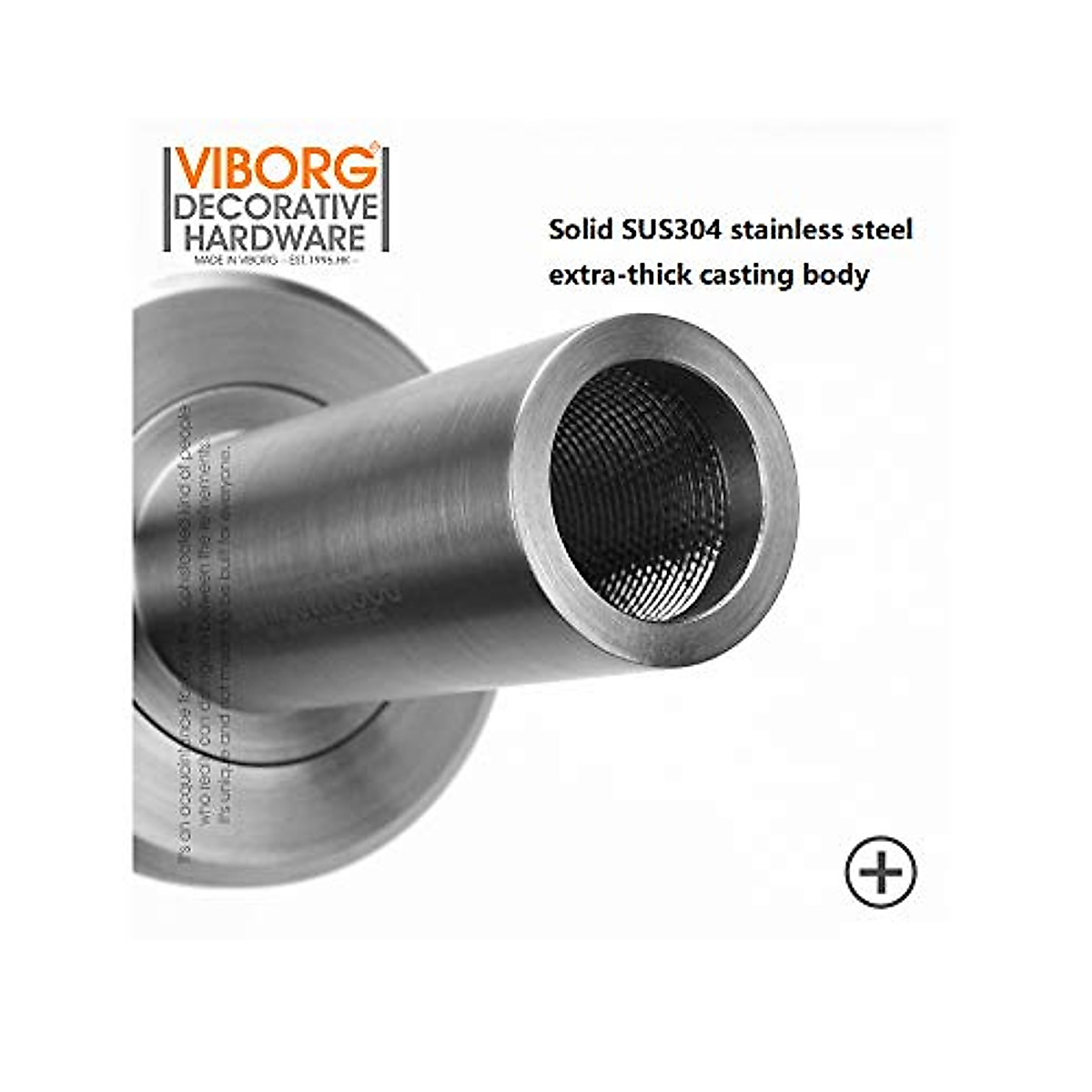 VIBORG Deluxe Solid Sus304 Stainless Steel Extra-Thick Casting Heavy Duty Adjustable Powerful Floor or Wall Mount Mounted Magnetic Doorstops Door Stopper Door Stop (1)