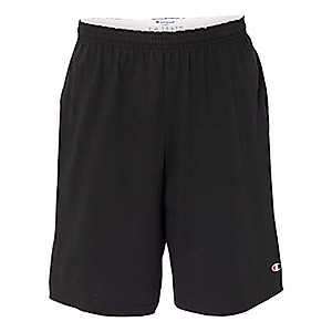 Champion 9" Inseam Cotton Jersey Shorts with Pockets L Black