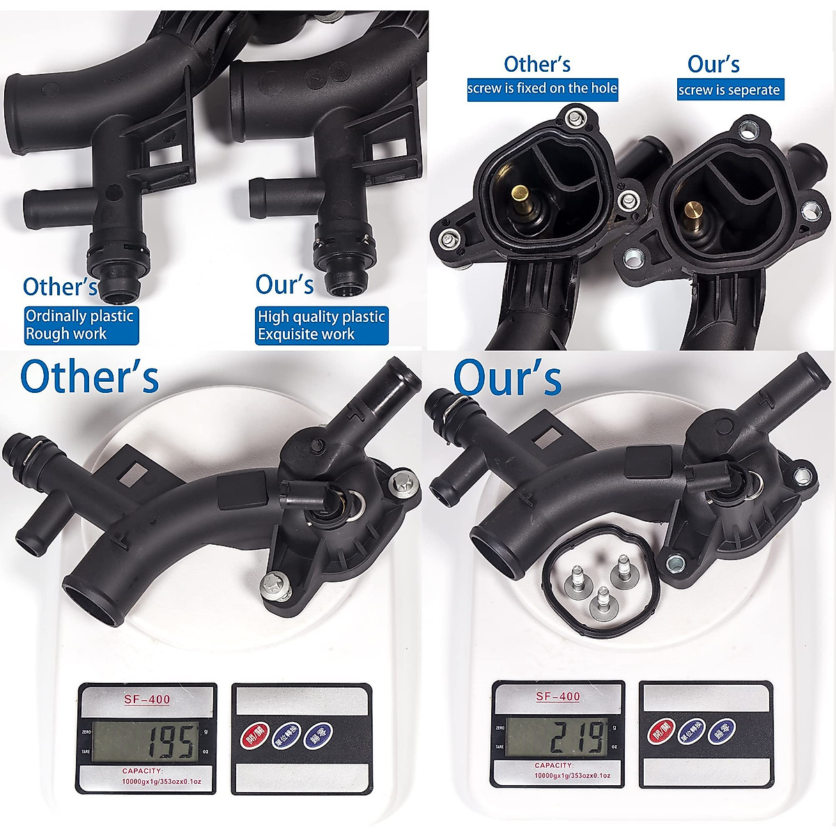 JSDAN 25193922 Compatiableb With 2011 2012 2013 2014 2015 2016 Chevy Cruze Sonic Trax Buick Encore Engine Water Outlet 1.4L &13251447 Chevy Cruze Radiator Hose