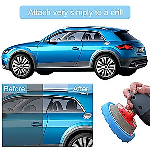Buffing Pad & Polishing Pads for Car Polisher, 6 Inch/150mm Polishing Pad for Drill Polisher Attachment 5 Pcs Buffing Pads for Drill Sponges Car Polishing Pads, Drill Polishing Kit