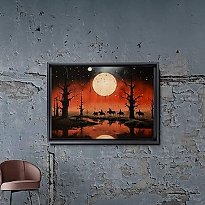 Majestic Black Stallion Galloping In The Clouds, Black Horse On Salt Flats, Canvas Print, Black Horse Print, Black Horse Wall Art