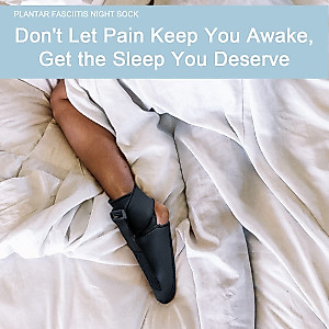 Plantar Fasciitis Night Splint, Plantar Fasciitis Night Sock, Soft Stretching Boot Splint, Heel Pain Relief Compression Sleeve for Plantar Fasciitis, Heel, Ankle, Arch Foot Pain, Achilles Tendonitis (Small)