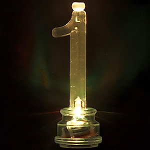 Blue Plastic Number 1 Flashing Candle Holder With Birthday Candle Set - 1 Set - Elegant, Eye-catching & Durable - Perfect Cake Topper For Birthday Celebrations