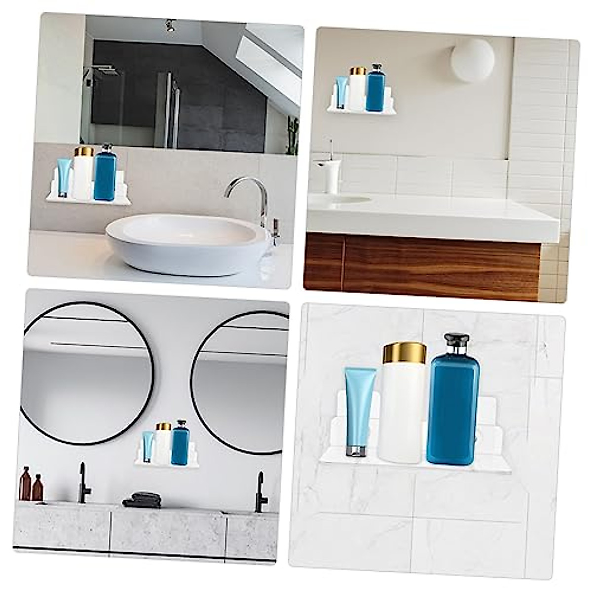 GATHINESS Shelves Wall Shelf Shelves Wall Mount Shelves Storage Mounted Bathroom Holder Storage Shelf l Shaped Shelf Shower Wall Shelf Multifunction Laminated Board Shelf