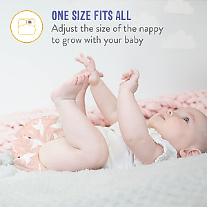 Bambino Mio Miosolo Classic Cloth Diaper Set, Unisex, 6 Count, White